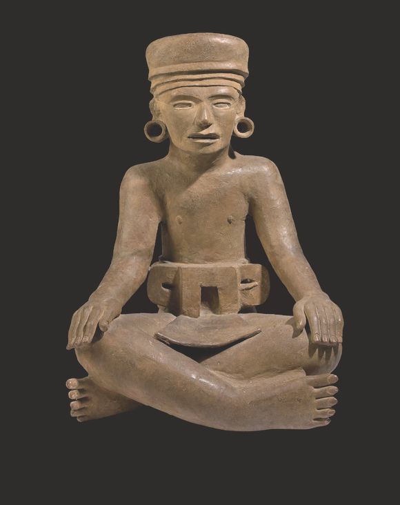 Bonhams : A monumental Veracruz seated figure, Remojadas style, Classic ...