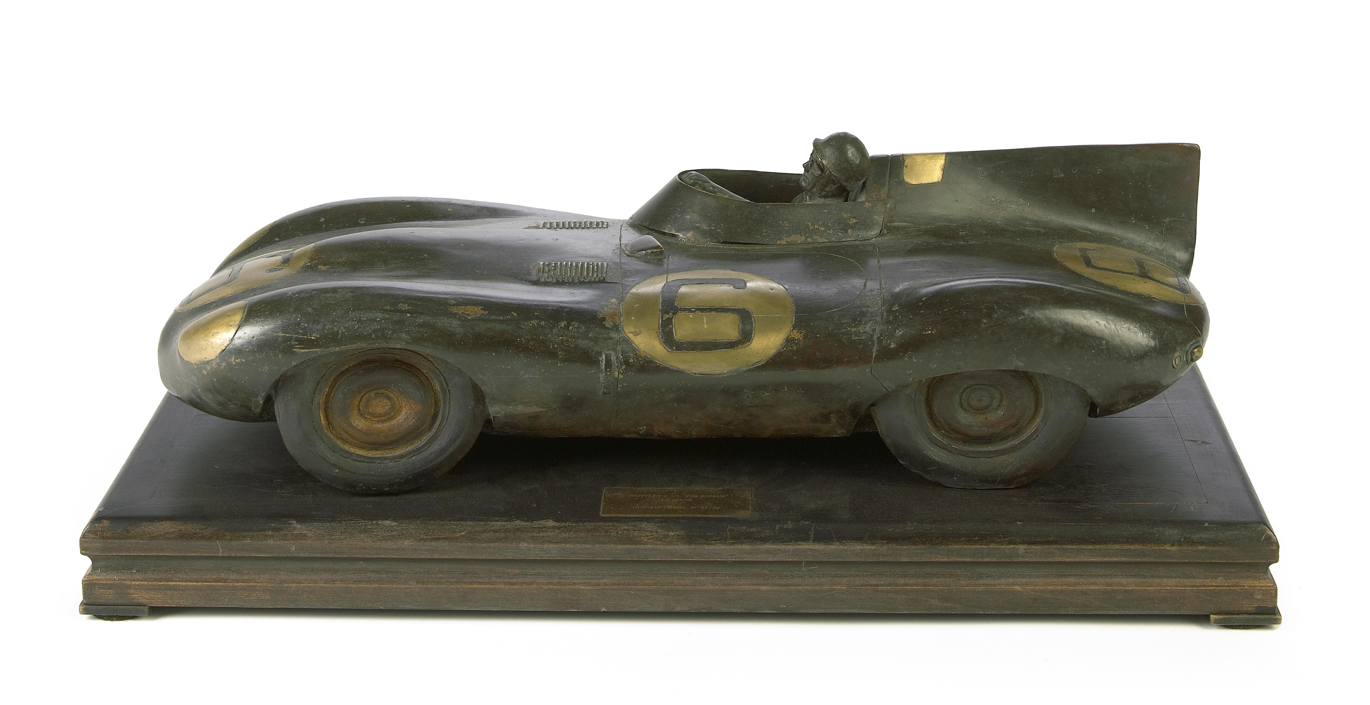 Bonhams Cars A Parcel Gilt And Patinated Bronze Model Of A Jaguar D Type