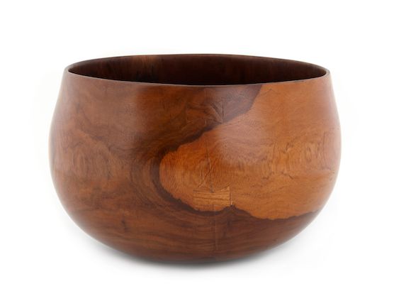 Bonhams : A fine and elegant wood bowl, pakaka, Hawaiian Islands