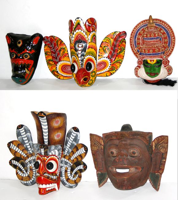Bonhams : A large group of Southeast Asian masks [11]