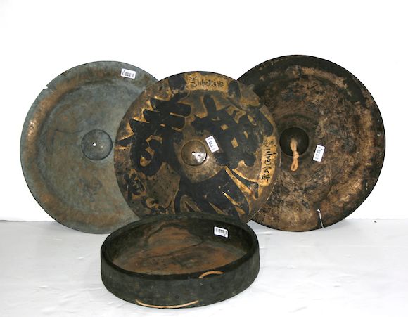 Bonhams : A group of Chinese metal gongs