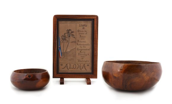 Bonhams : Two historically important wood Bowls, pakaka, together with ...