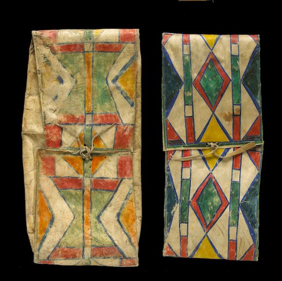 Bonhams : Two Plateau parfleche envelopes