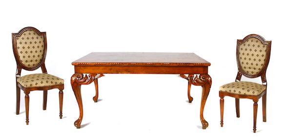 Bonhams : An English style dining table and six chairs