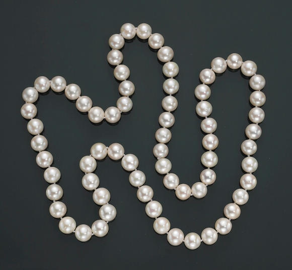 Bonhams A Freshwater Cultured Pearl Necklace