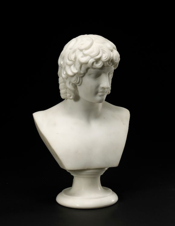 Bonhams : An Italian white marble bust of Antonious late 19th century