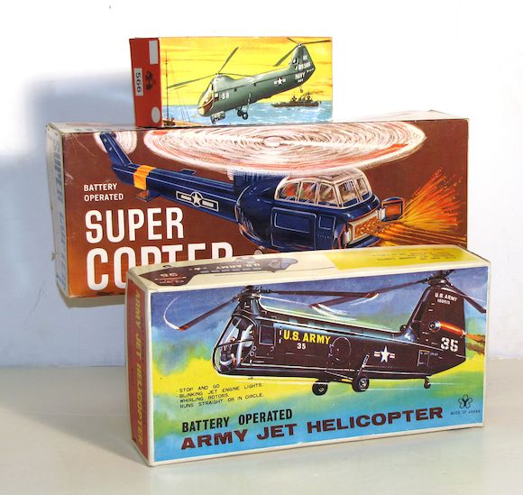 Bonhams : Boxed helicopters