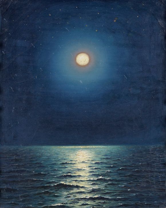 Bonhams : Richard Dey de Ribcowsky (American, 1880-1936) Moon over the ...
