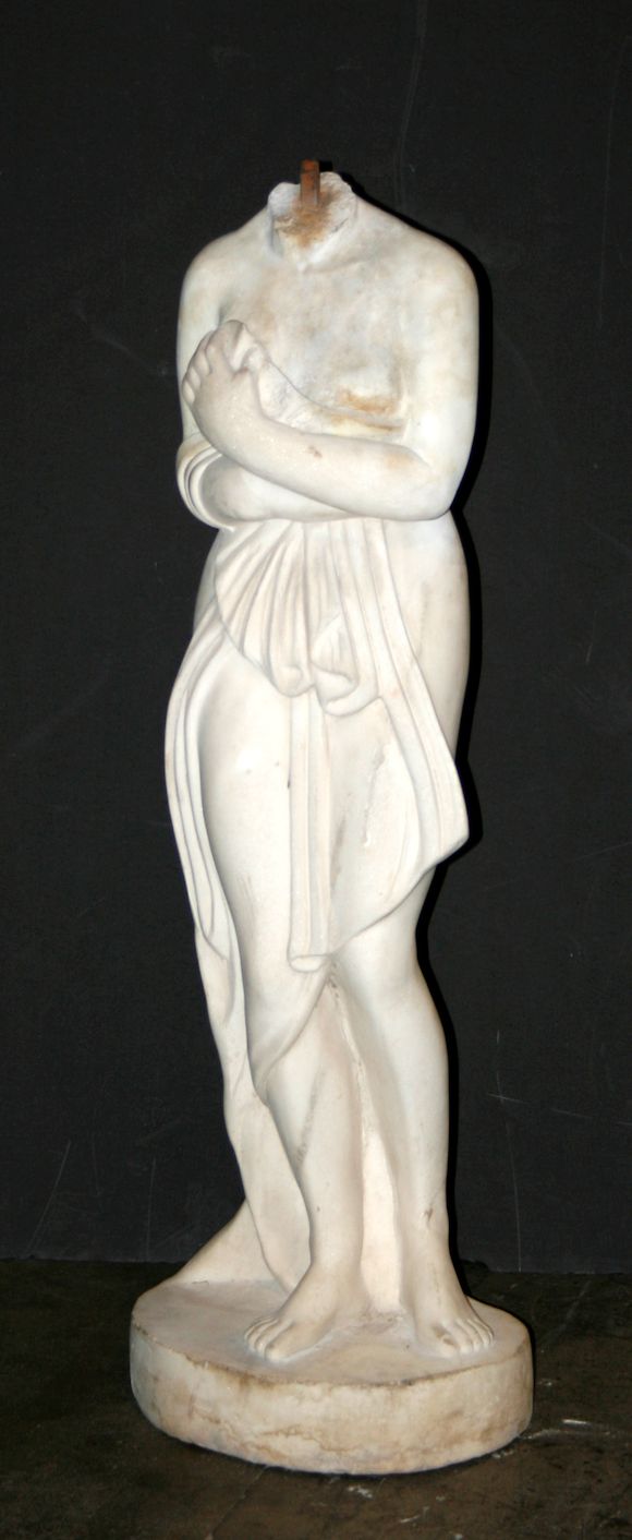Bonhams : A white marble female figure early 21st century