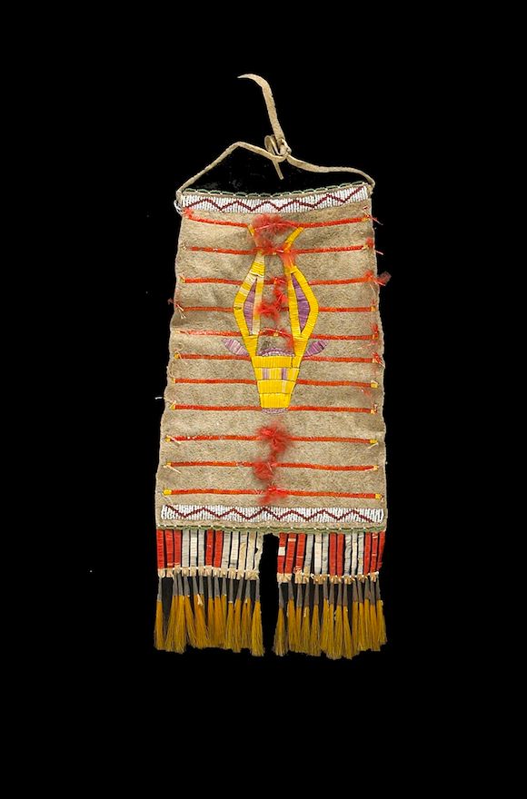Bonhams : A Sioux Elk Dreamer Society beaded and quilled panel
