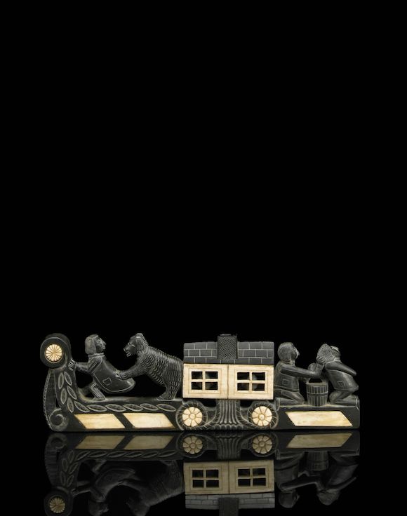 Bonhams : A Haida argillite ship pipe