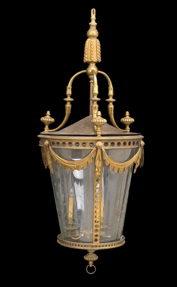 Bonhams : A Continental Baroque style gilt bronze and etched glass ...