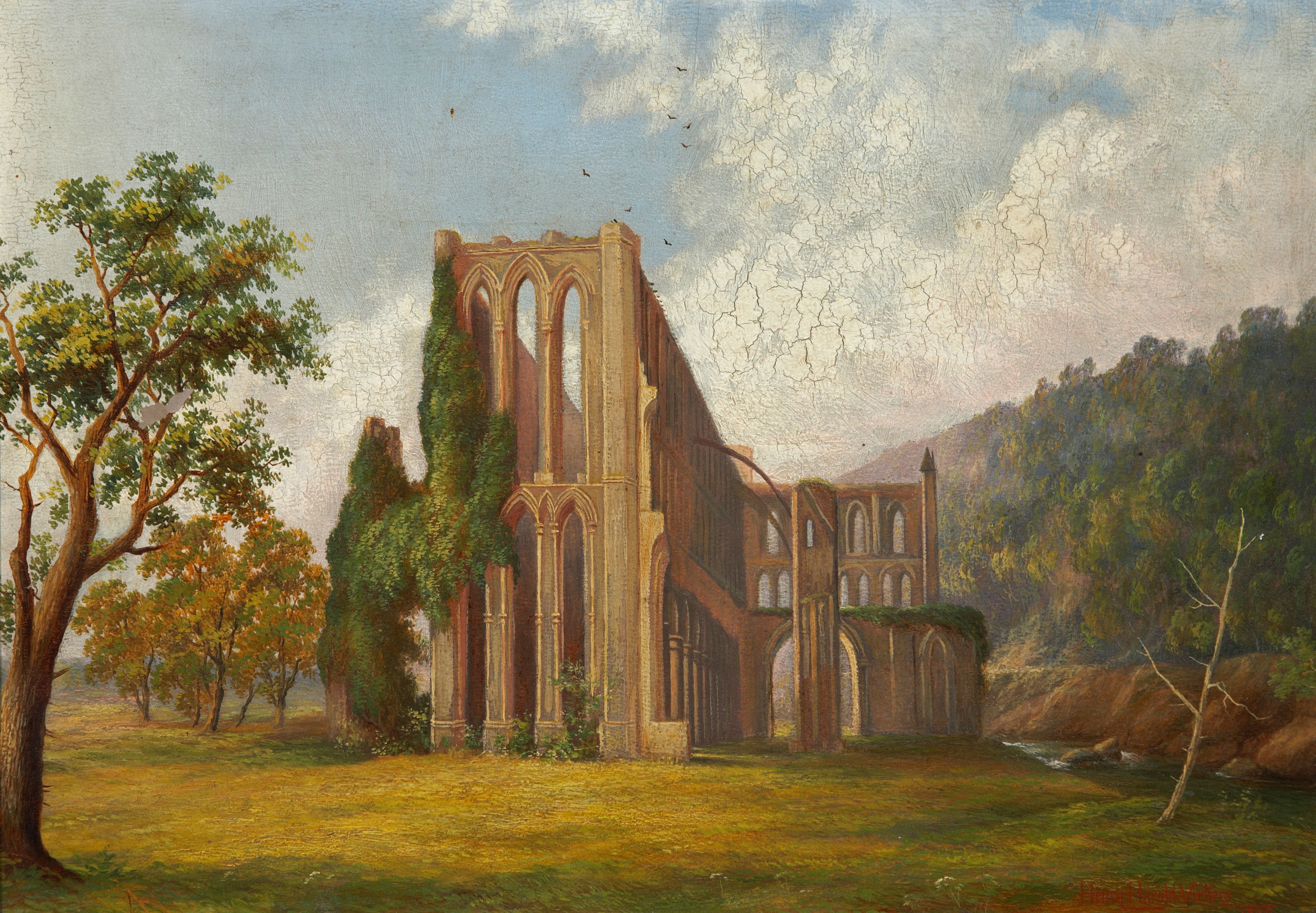 Bonhams : Henry Harold Vickers (Canadian, 1851-1918) Ruins of Rievaulx ...