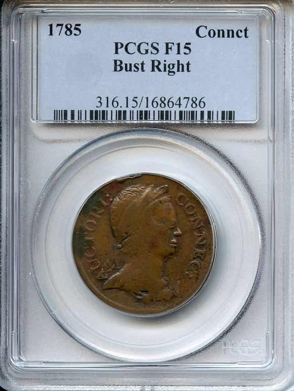 Bonhams : 1785 Connecticut Copper Bust Right Fine 15 PCGS