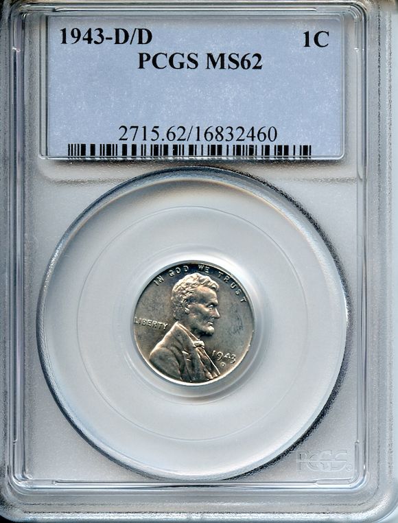 Bonhams : 1943-D/D 1C MS62 PCGS