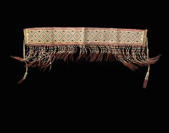 Bonhams : A Cree or Western Ojibwa quilled strap
