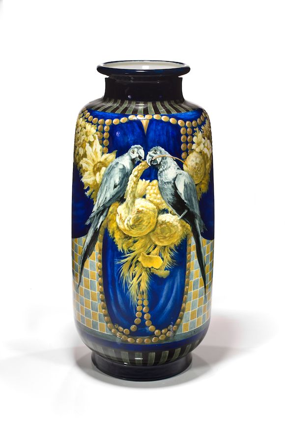 Bonhams : A rare Sèvres painted porcelain Parrot vase painted by L ...
