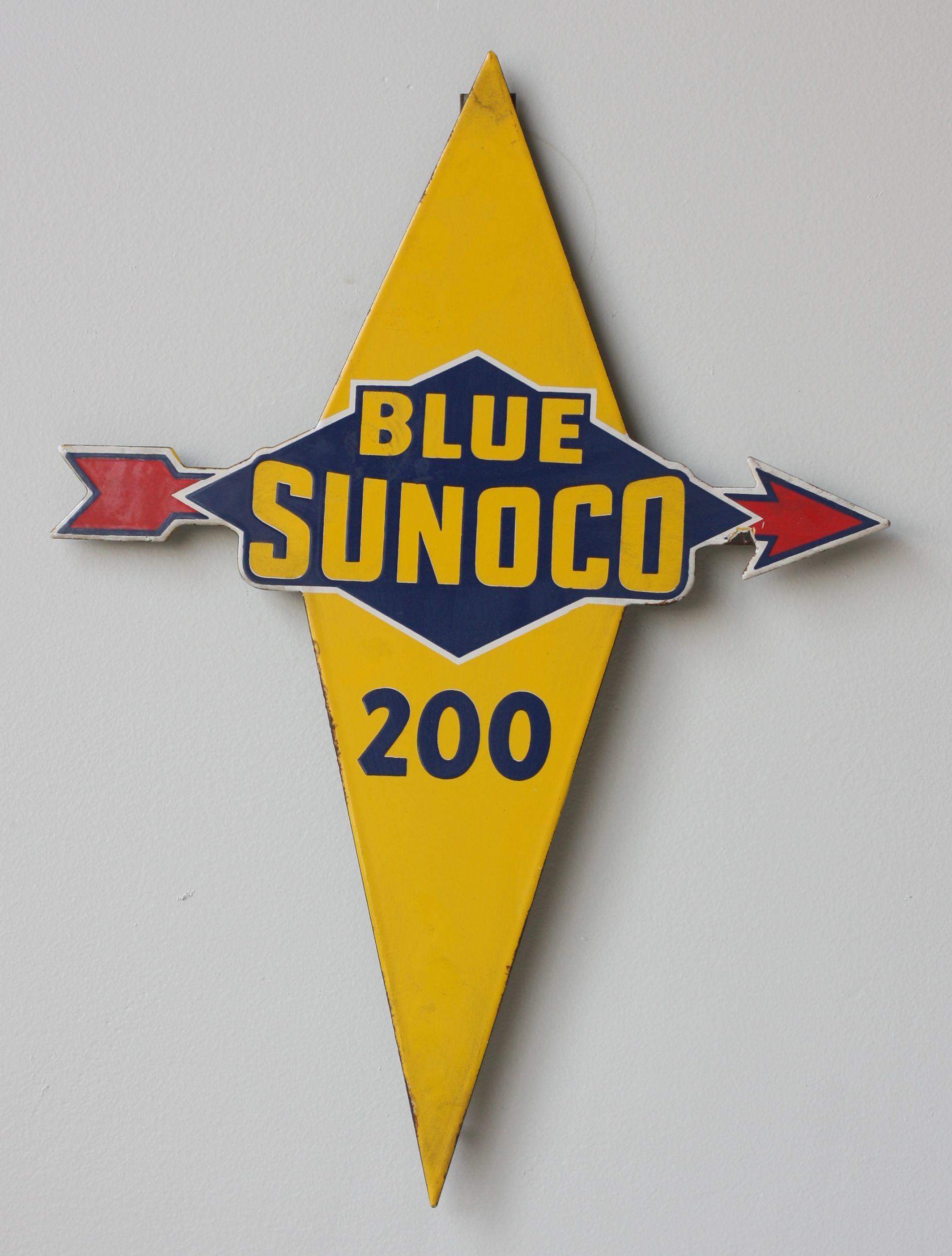 Bonhams Cars : A Blue Sunoco 300 enamel sign,