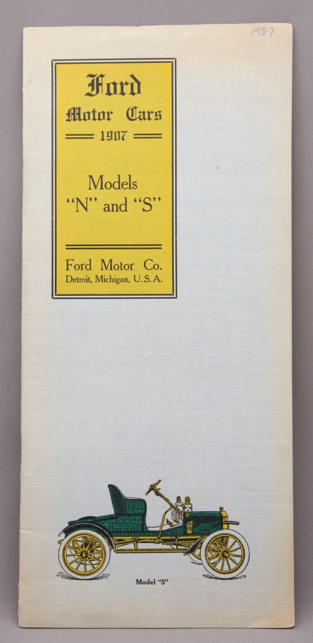 Bonhams Cars : A Ford model N and S brochure, 1907,