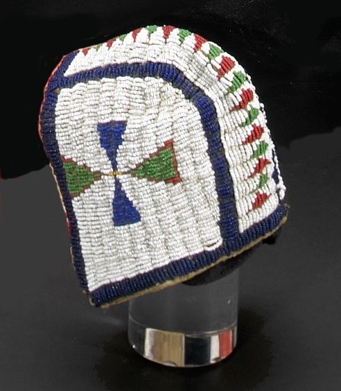 Bonhams : A Sioux beaded bonnet