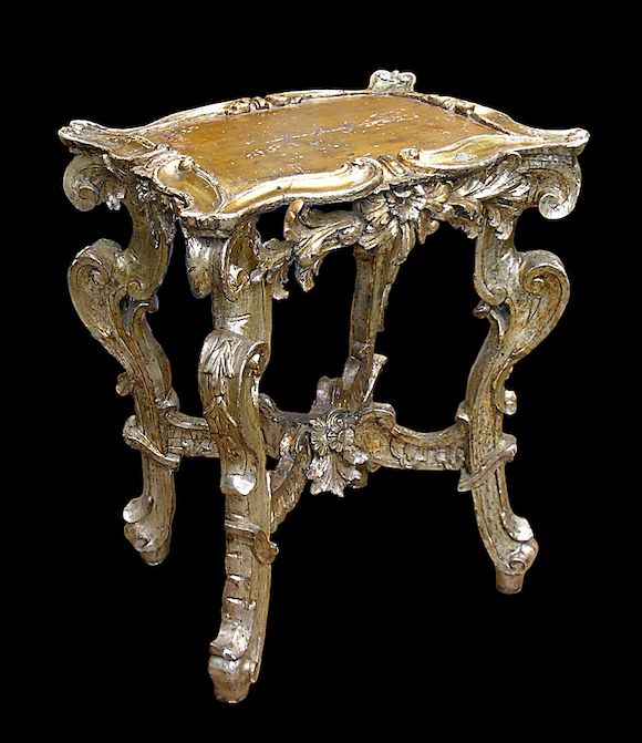Bonhams : An Italian Baroque silver gilt and gilt table Roman 17th century