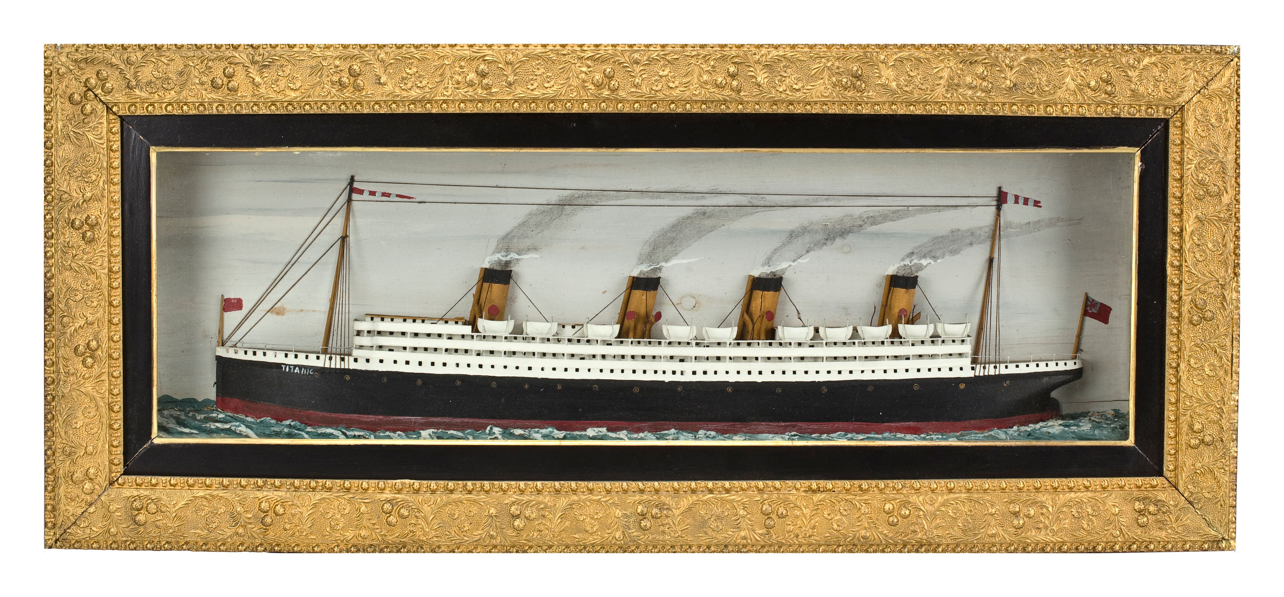 [TITANIC] A waterline shadow-box of the R.M.S. Titanic circa 1912 ...