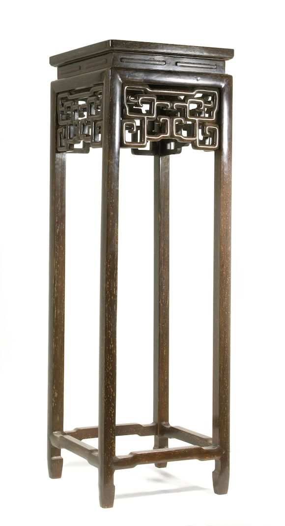 Bonhams : A tall jichimu vase stand Republic Period or later