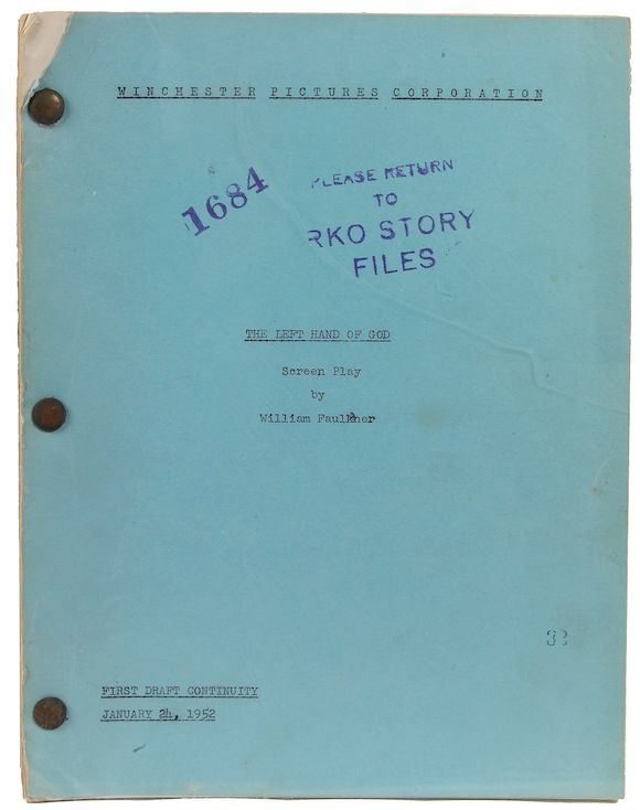 Bonhams : [HAYES, ALFRED.] FAULKNER, WILLIAM. The Left Hand of God ...