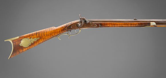 Bonhams : An American half-stock percussion rifle by Samuel Small