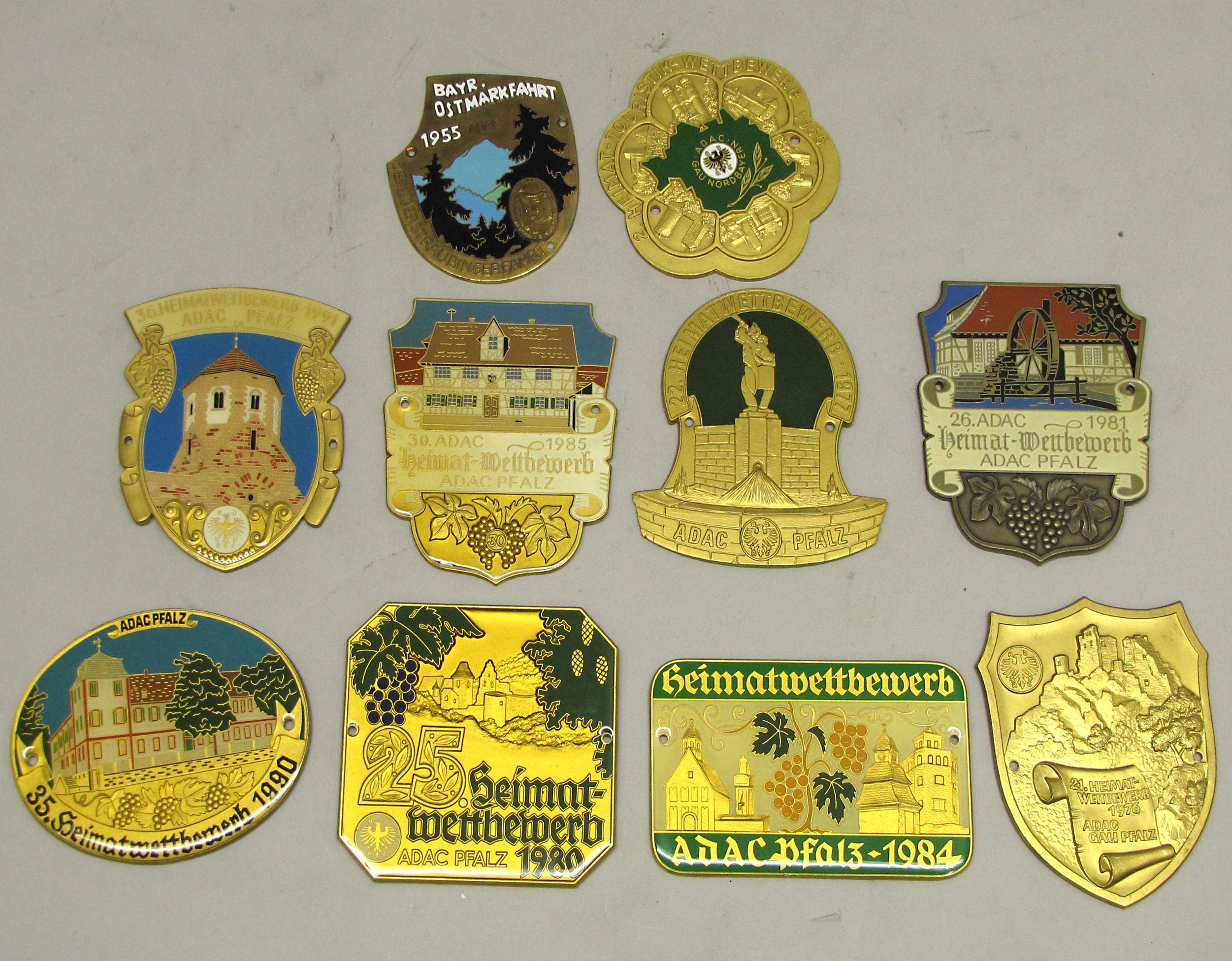 Bonhams Cars : Ten ADAC rally plaques, 1955-1991,
