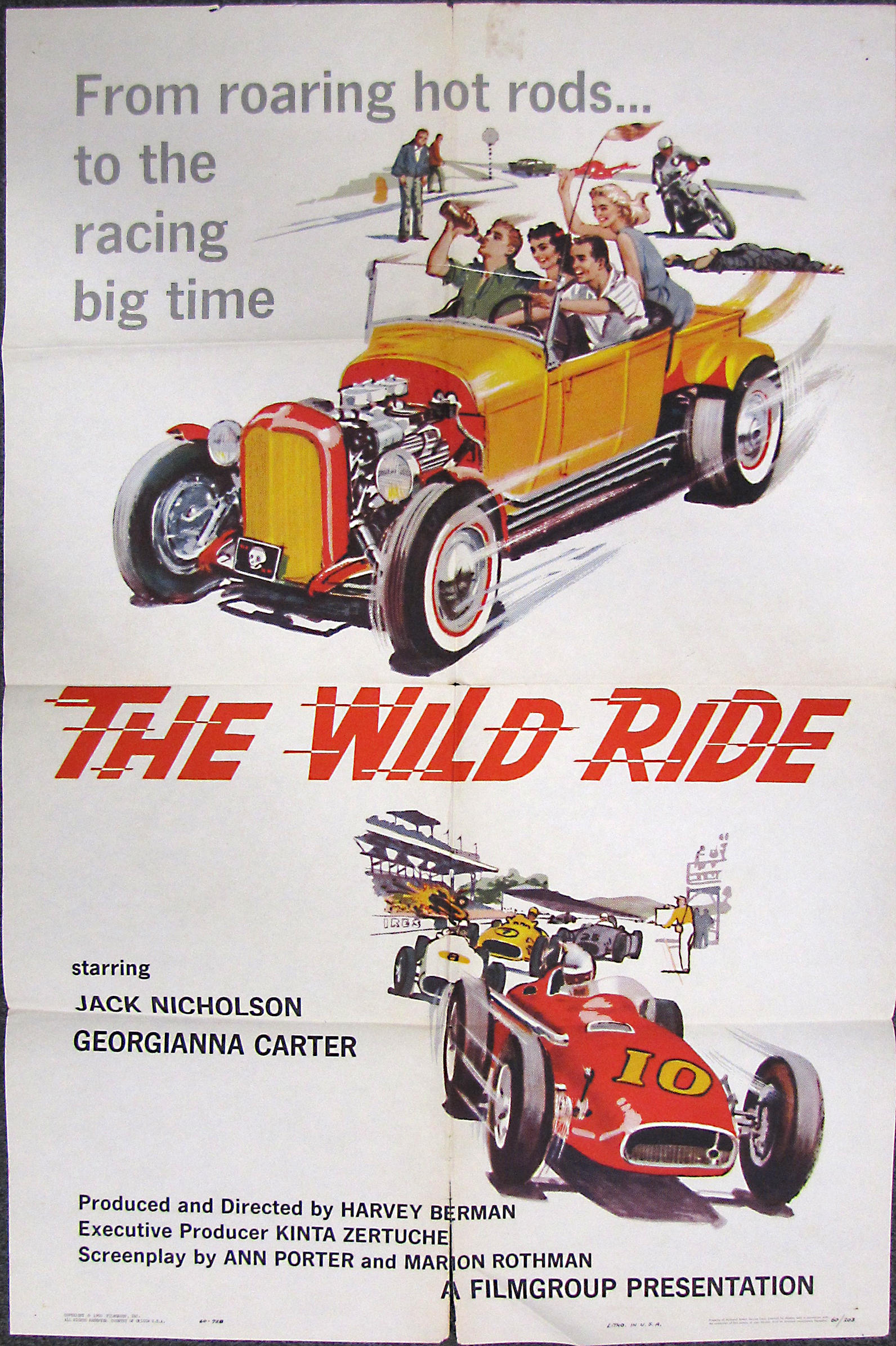 Bonhams Cars : A 'The Wild Ride' movie poster, American, 1960,