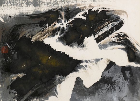Bonhams : Liu Guosong (Liu Kuo-sung, b.1932) Abstract Grey