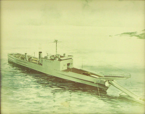 Bonhams Unknown Artist Military Ship