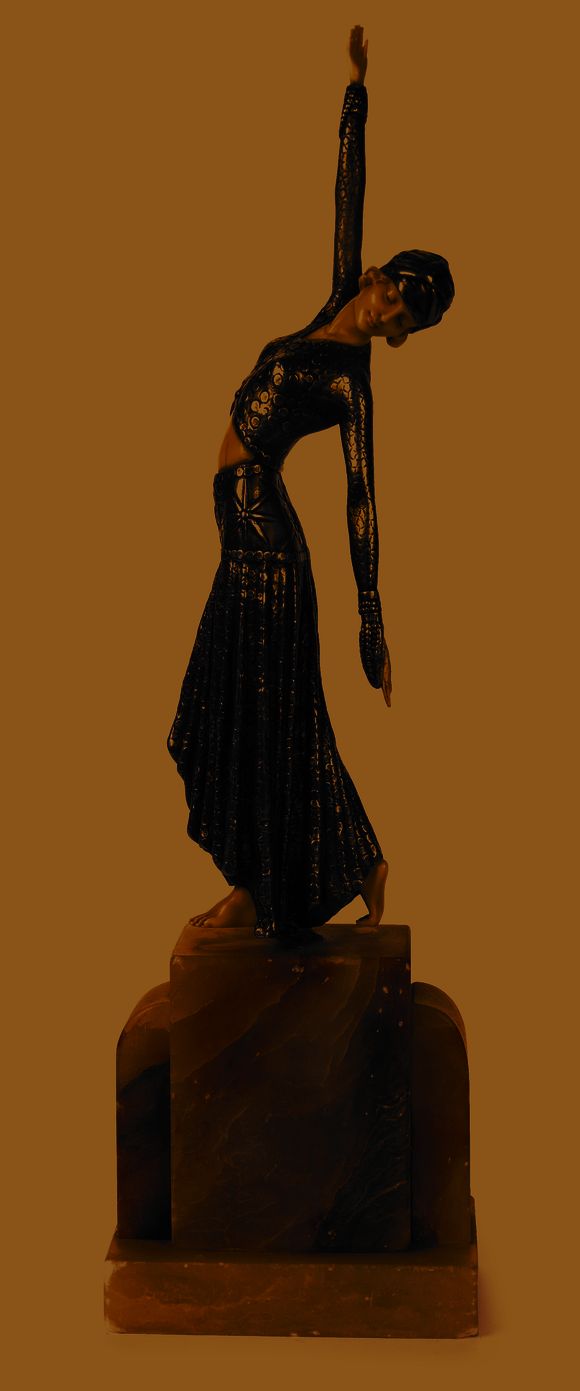 Bonhams : A silvered metal and composition figure of a dancer ...