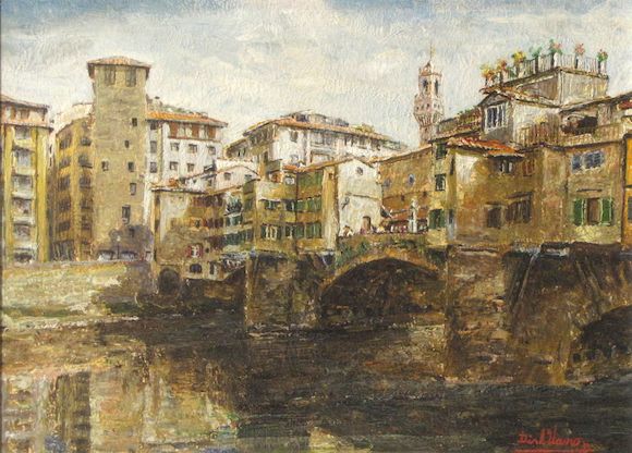 Bonhams : Dirk Vano (Italian) Ponte Vecchio sight 7 x 9 1/2in