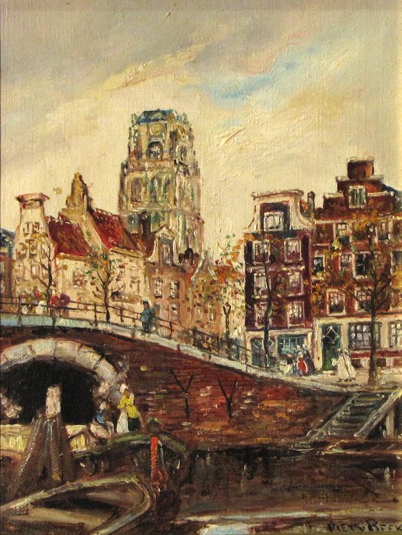 Bonhams : Pieter van der Beek (Dutch, 20th Century) A view of Amsterdam ...