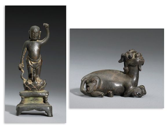Bonhams : Two small bronze sculptures