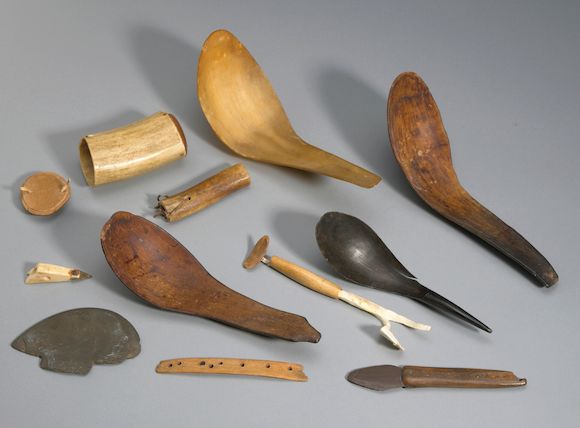 Bonhams : A grouping of Eskimo and Northwest Coast utilitarian items