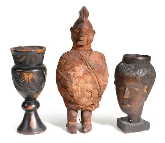 Bonhams : A group of six African objects