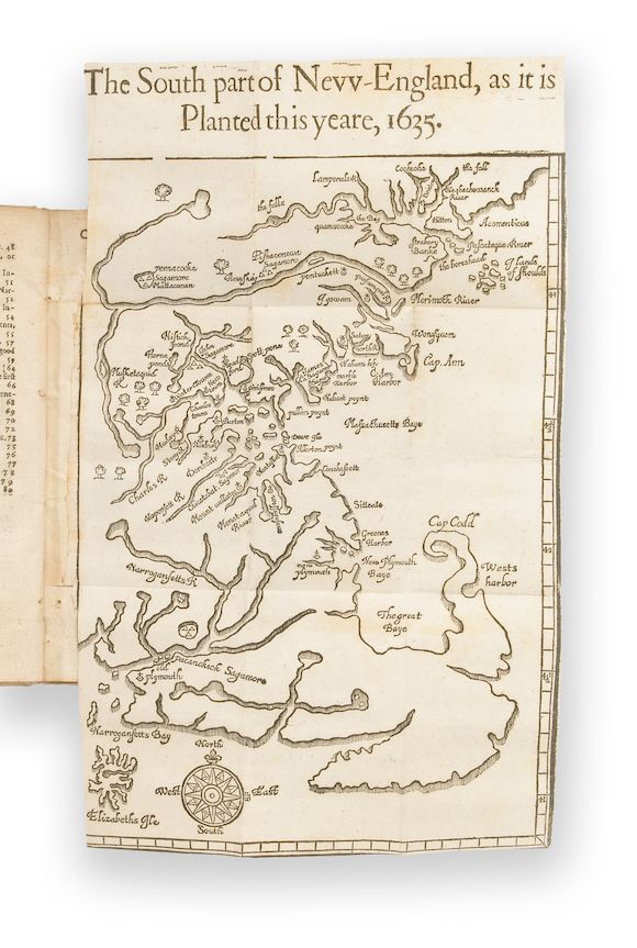 Bonhams : WOOD, WILLIAM. c.1580-1639. New Englands Prospect. A true ...