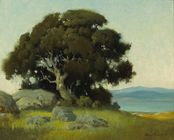 Bonhams : Percy Gray (1869-1952) Oak tree 16 x 20in (overall: 24 3/4 x ...