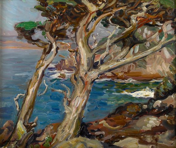 Bonhams : Paul Dougherty (American, 1877-1947) Point Lobos 15 x 18in ...