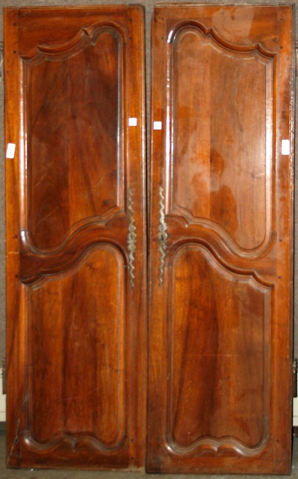 Bonhams : A pair of Louis XV walnut doors mid 18th century