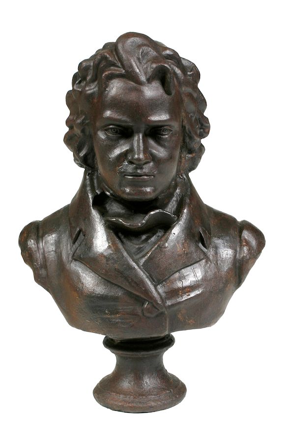 Bonhams : A cast iron bust of Haydn
