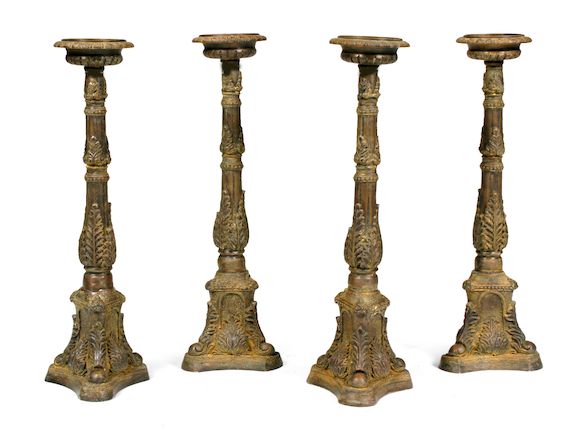 Bonhams : A set of four Renaissance style pricket sticks