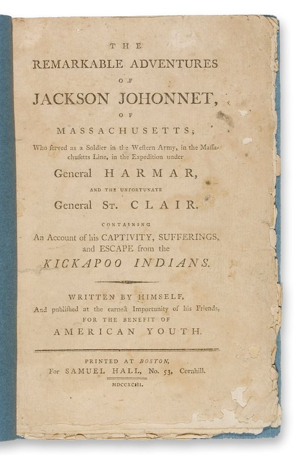 Bonhams : JOHONNETT, JACKSON. The Remarkable Adventures of Jackson ...