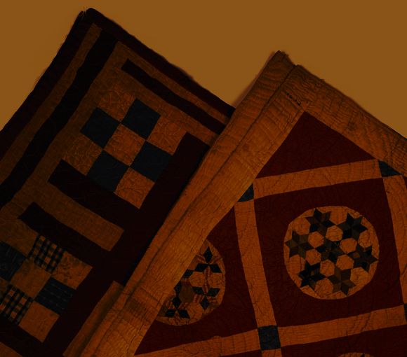 Bonhams : A group of two patch work quilts