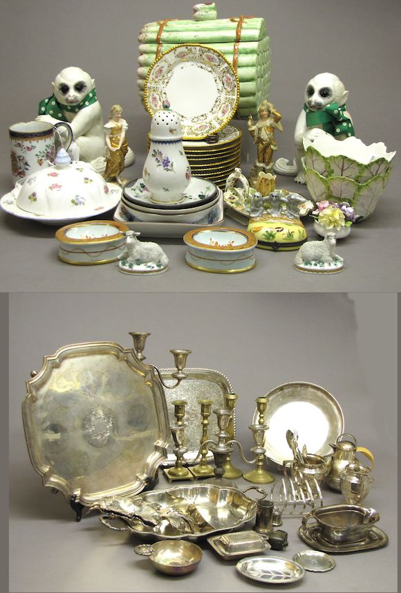 Bonhams : A large assembled grouping of decorative arts and six pictures