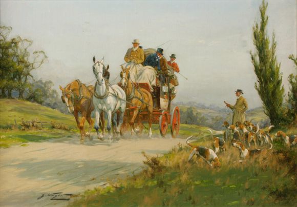 Bonhams : George Hand Wright (American, 1872-1951) A Long Pull and a ...