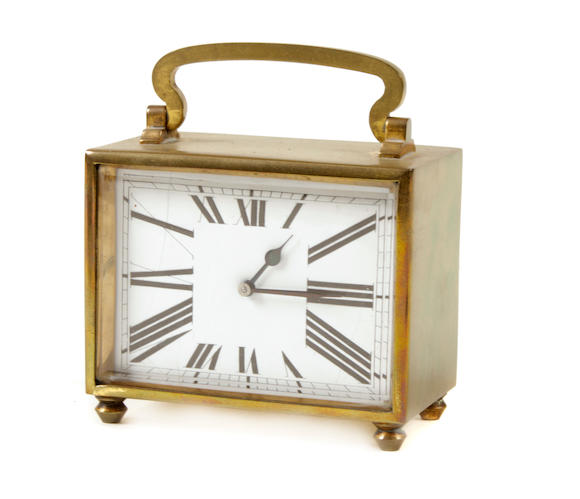 Bonhams A French Silvered And Gilt Brass Carriage Timepiece With